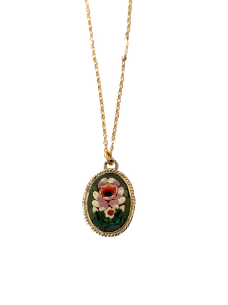 Vintage Italian Mosaic Flower Necklace – jen cruitt designs