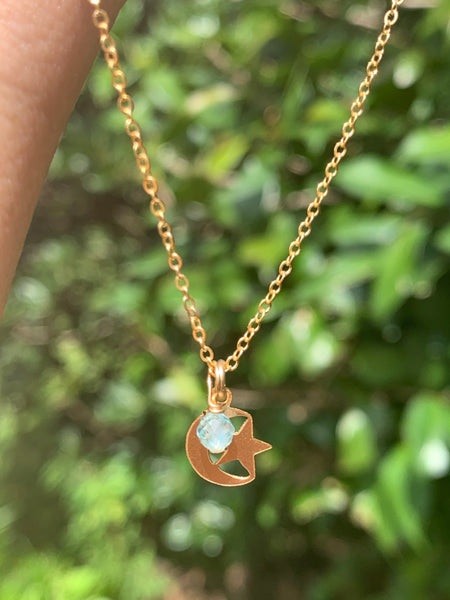 Moon and Stars with Apatite Necklace – jen cruitt designs